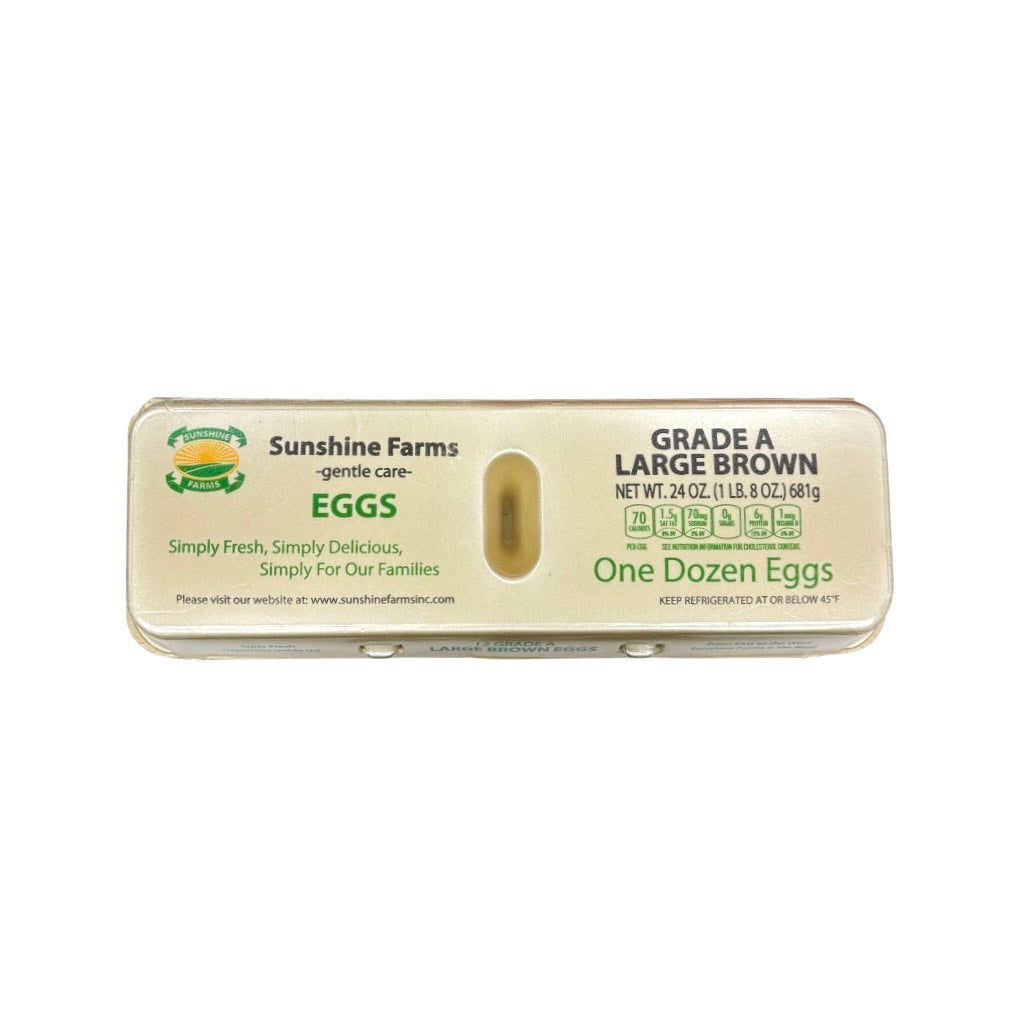 Sunshine Farms Large Brown 12 Eggs — H Mart Manhattan Delivery