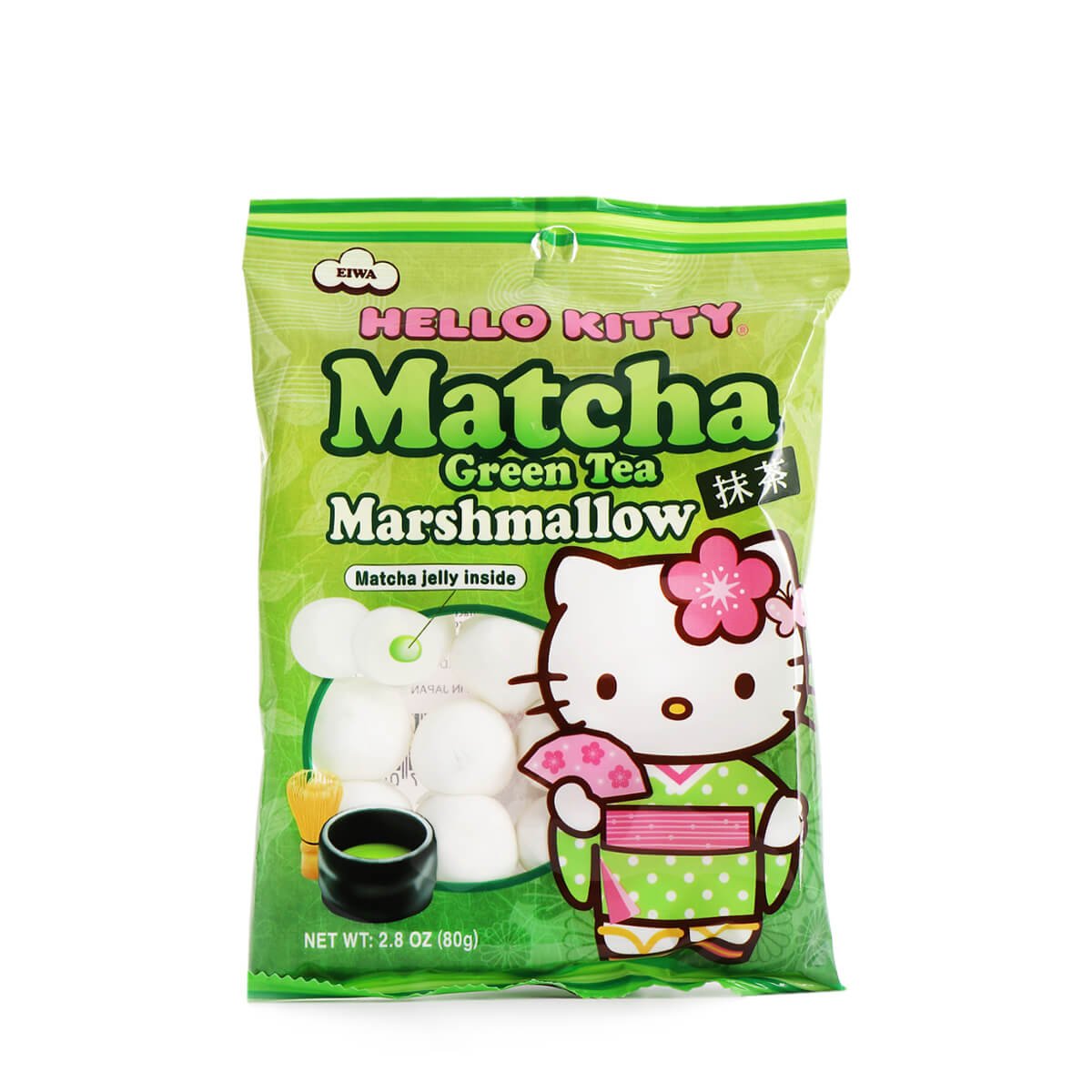 Eiwa Hello Kitty Matcha Green Tea Marshmallow 2.8oz - H Mart Manhattan ...