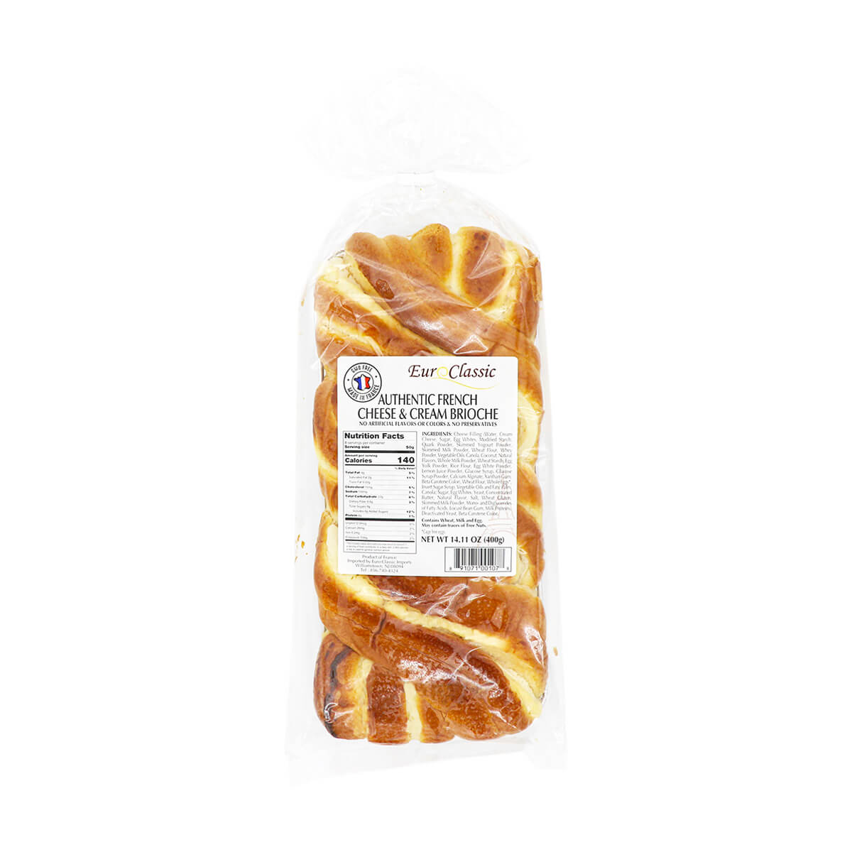 Euro Classic Authentic French Cheese & Cream Brioche 14.11oz - H Mart ...
