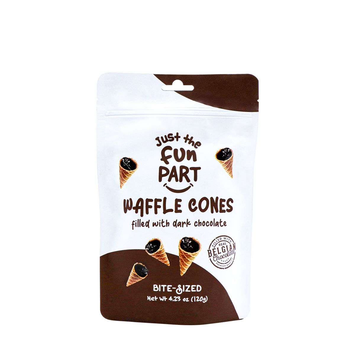 Fun Part Waffle Cones Filled with Dark Chocolate 4.23oz - H Mart ...