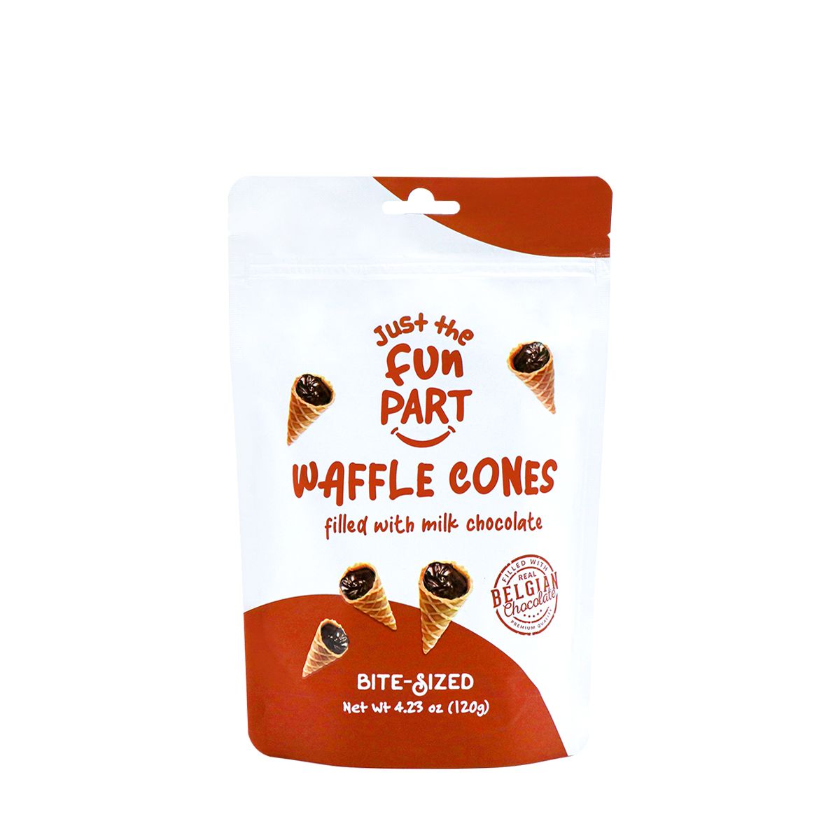 Fun Part Waffle Cones Filled with Milk Chocolate 4.23oz - H Mart ...
