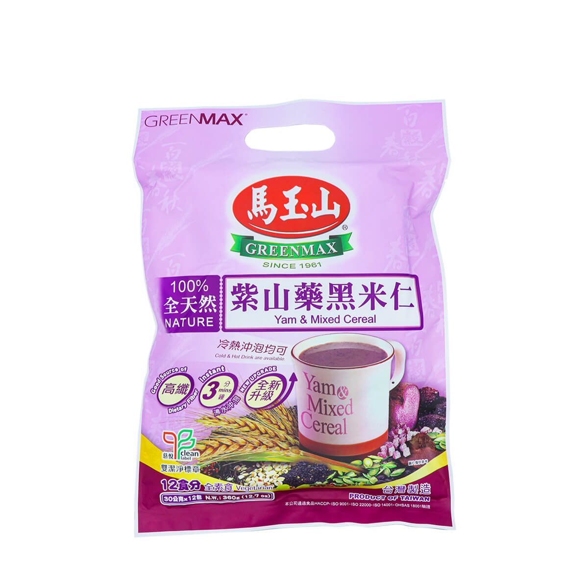 Greenmax Yam & Mixed Cereal 12 sachets x 30g, 12.7oz - H Mart Manhattan ...