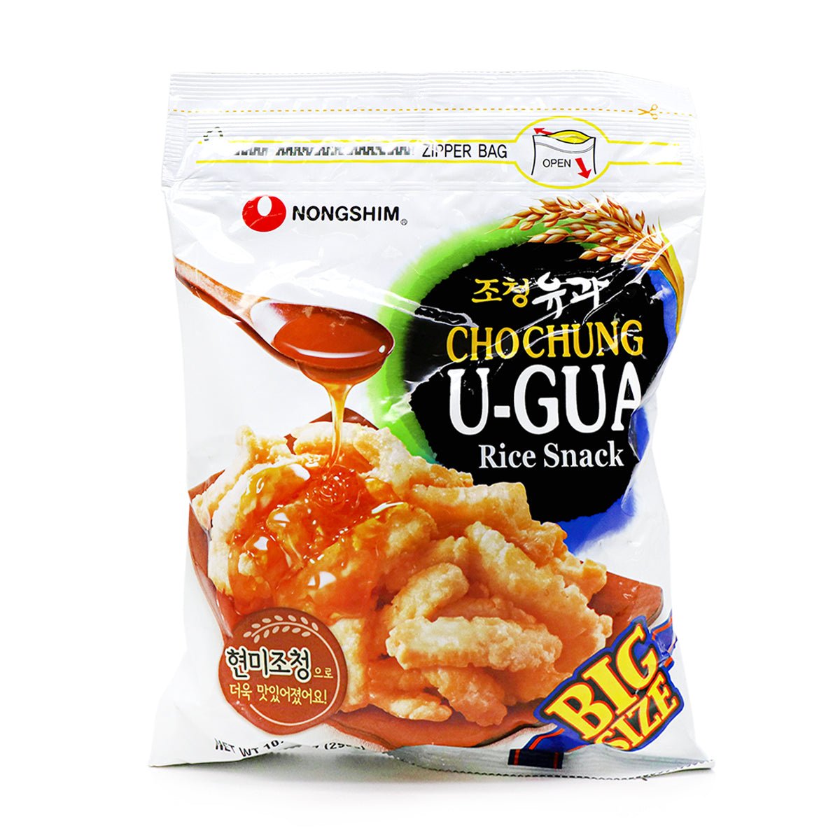 Nongshim Cho Chung U-Gua Rice Snack Big Size 10.23oz - H Mart Manhattan ...