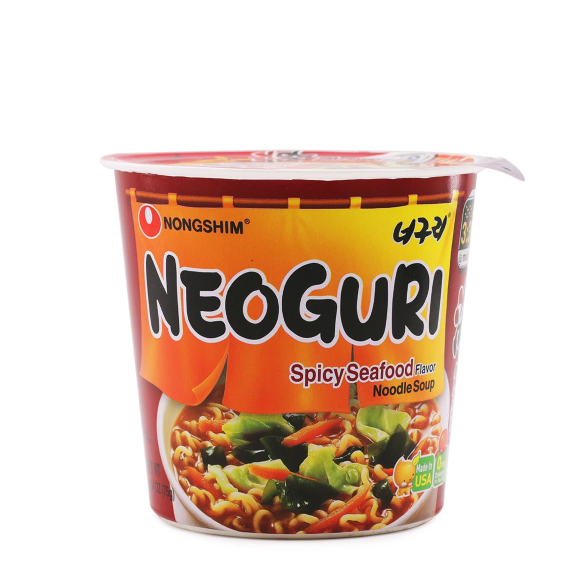 Nongshim Neoguri Noodle Soup Spicy Seafood Flavor Bowl 2.64oz - H Mart ...