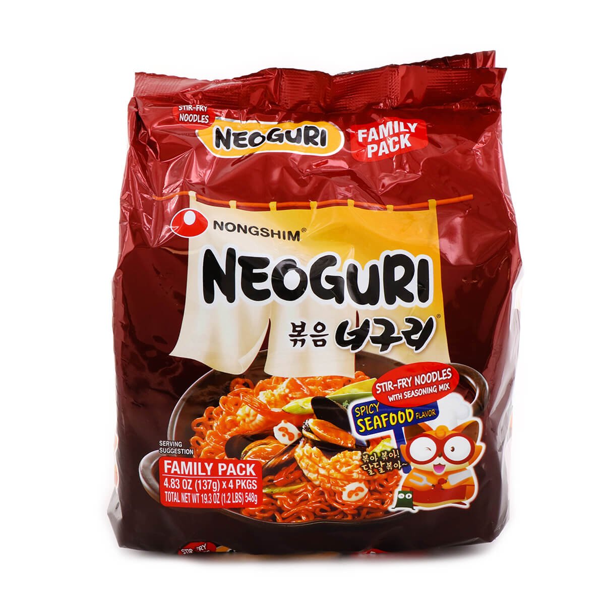 Nongshim Neoguri Stir-Fry Noodles Spicy Seafood Flavor 548g - H Mart ...