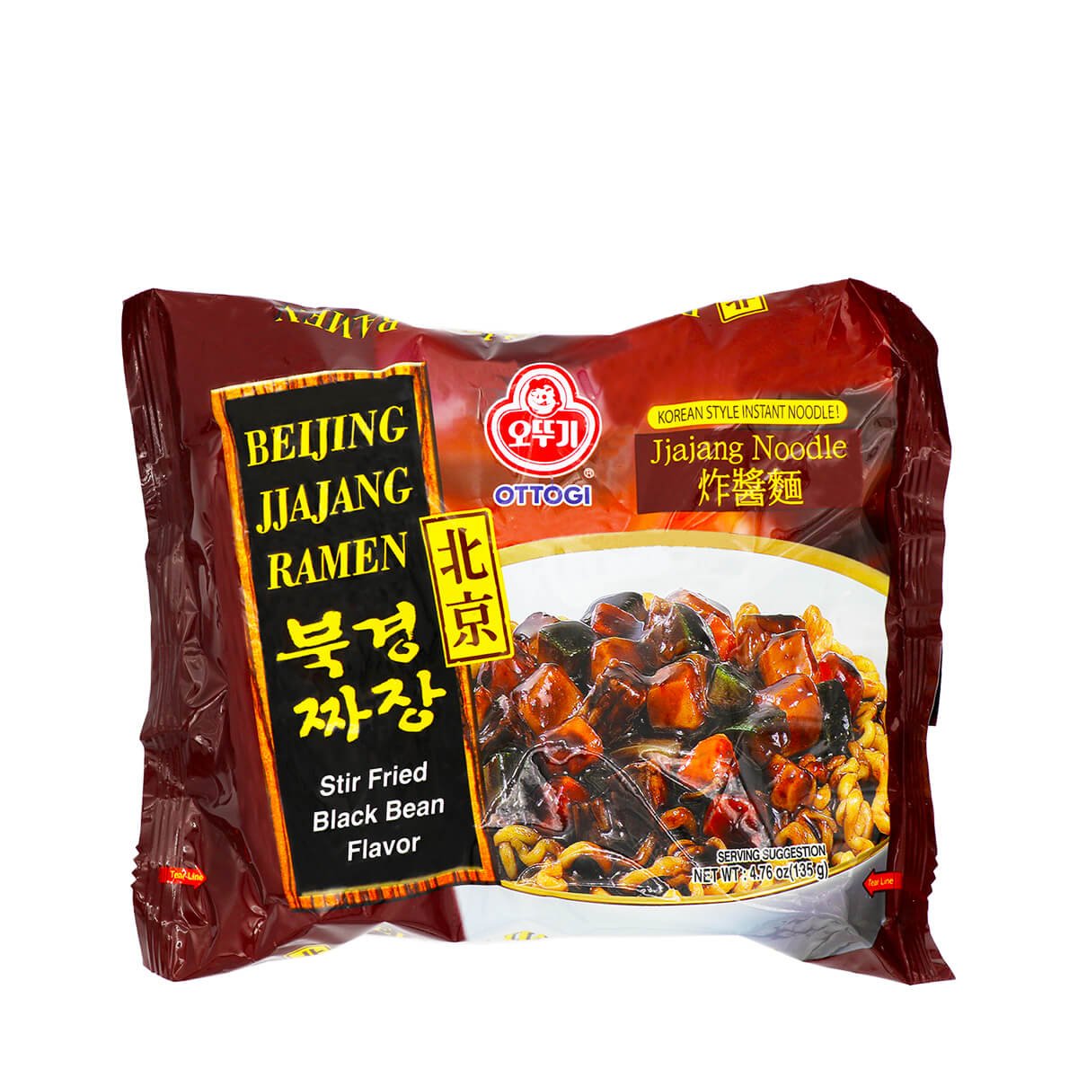 Ottogi Beijing Jjajang Ramen Stir Fried Black Bean Flavor 4.76oz - H ...