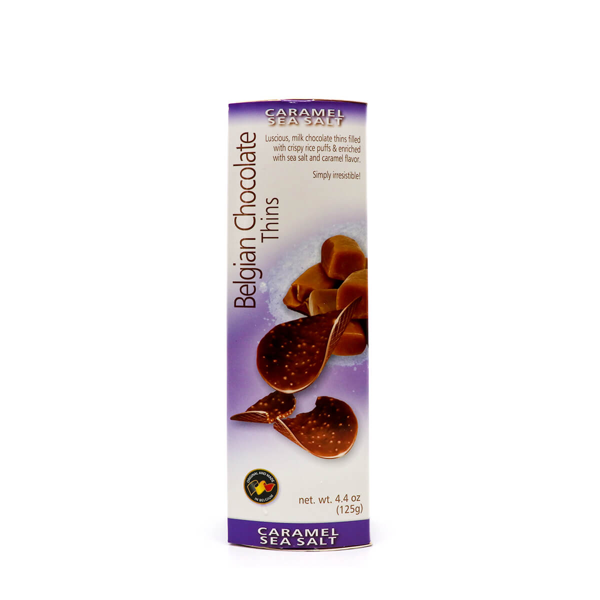 Royal Chocolates Belgian Chocolate Thins Caramel Sea Salt Flavor 4.4oz ...