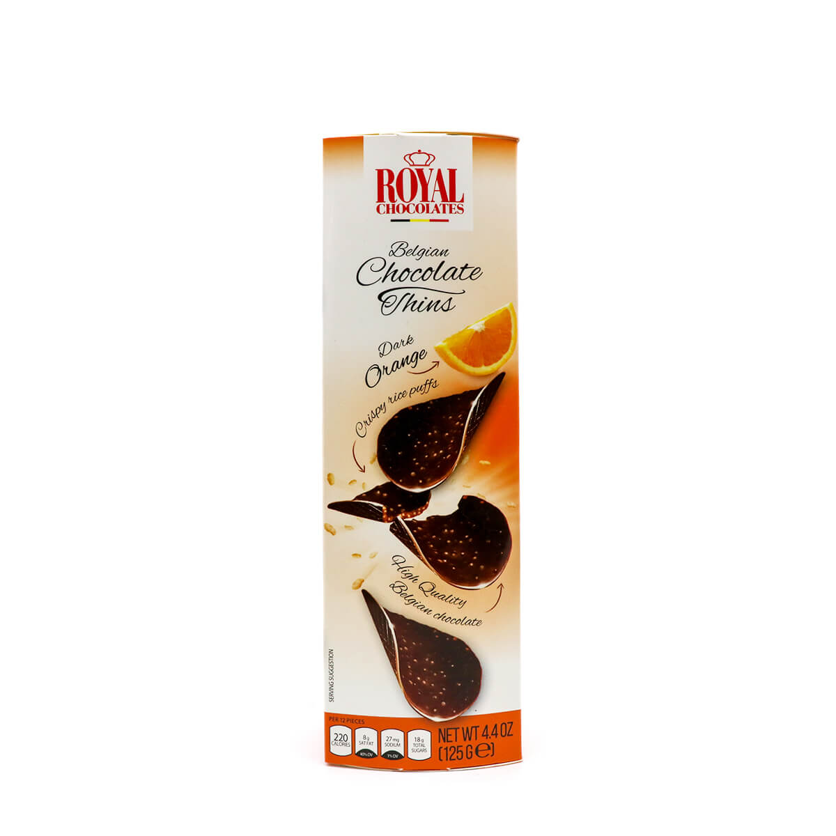 Royal Chocolates Belgian Chocolate Thins Dark Orange Flavor 4.4oz - H ...